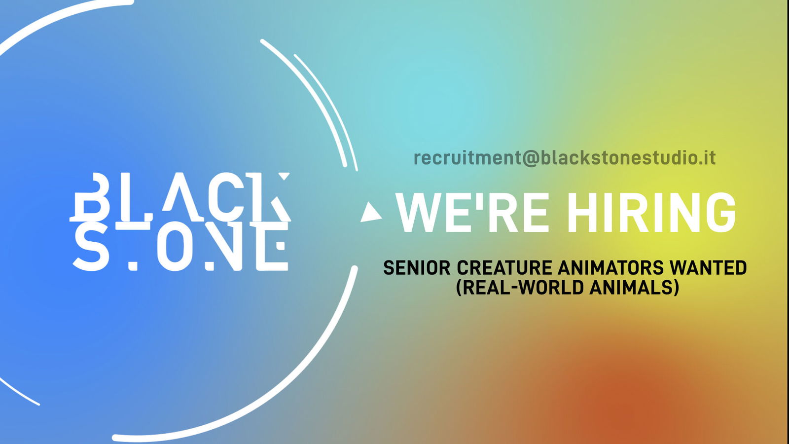 Job Offer - Blackstone Studio | Biunivoca